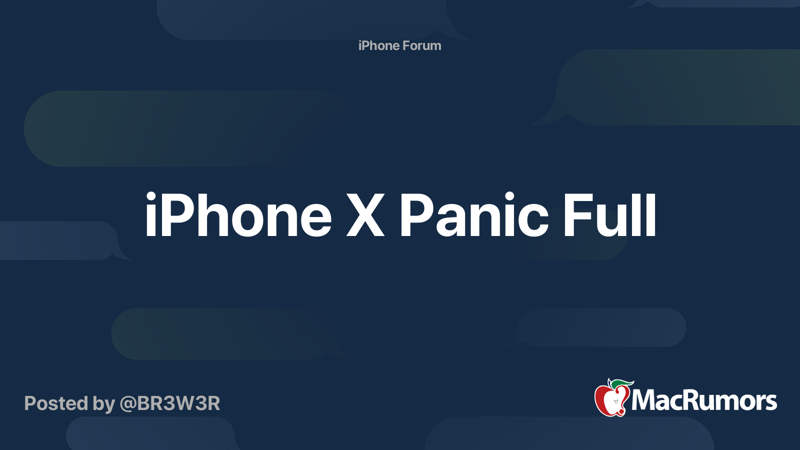 iPhone X Panic Full | MacRumors Forums