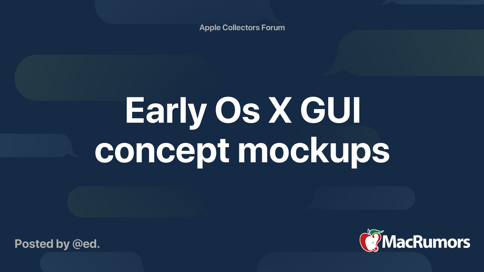 Early Os X GUI concept mockups | MacRumors Forums