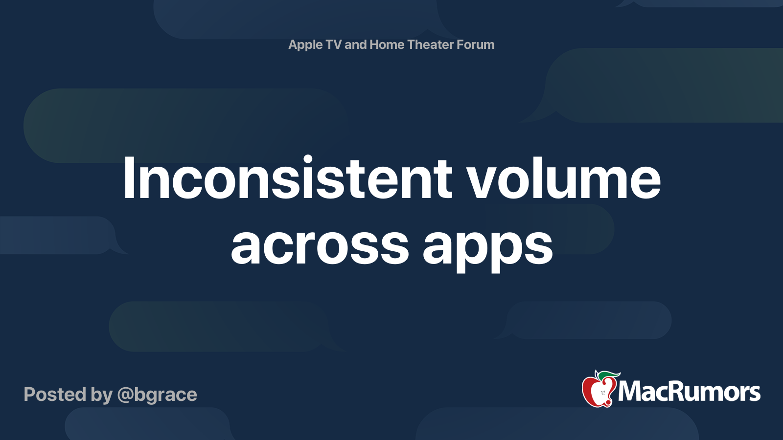 Inconsistent volume across apps | MacRumors Forums