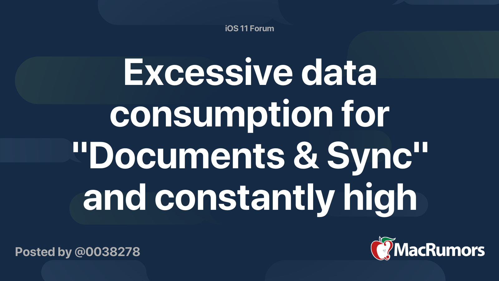 Excessive data consumption for "Documents & Sync" and constantly high CPU load on iPhone and ...
