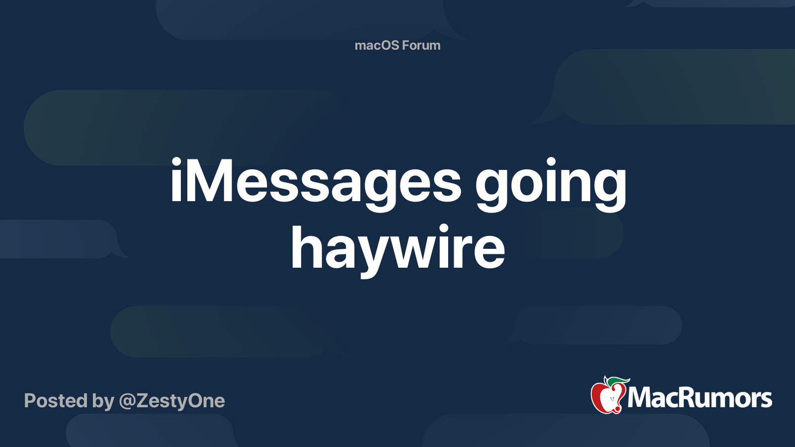 iMessages going haywire | MacRumors Forums