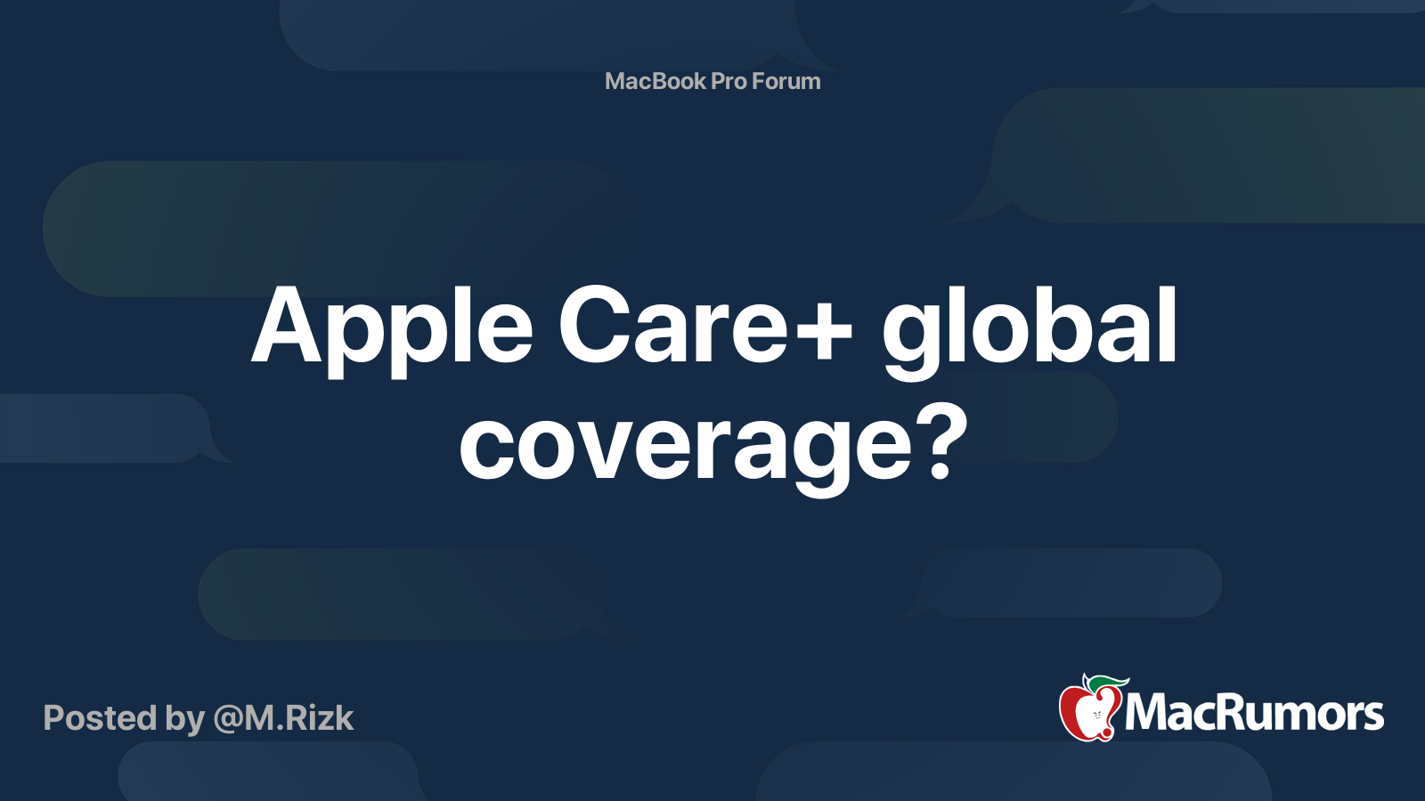 Apple Care Global Coverage Macrumors Forums