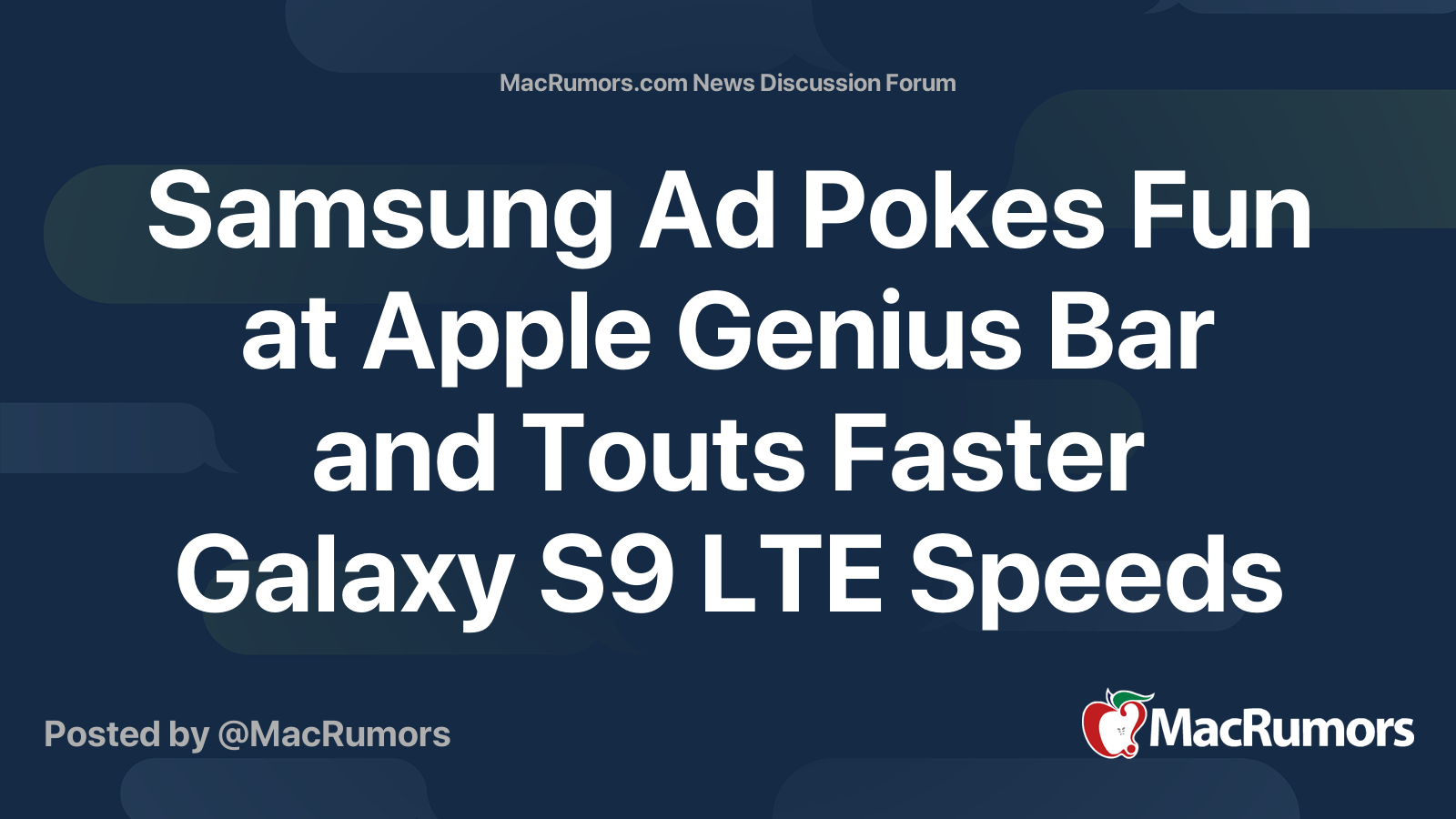 Samsung Ad Pokes Fun at Apple Genius Bar and Touts Faster Galaxy S9 LTE ...