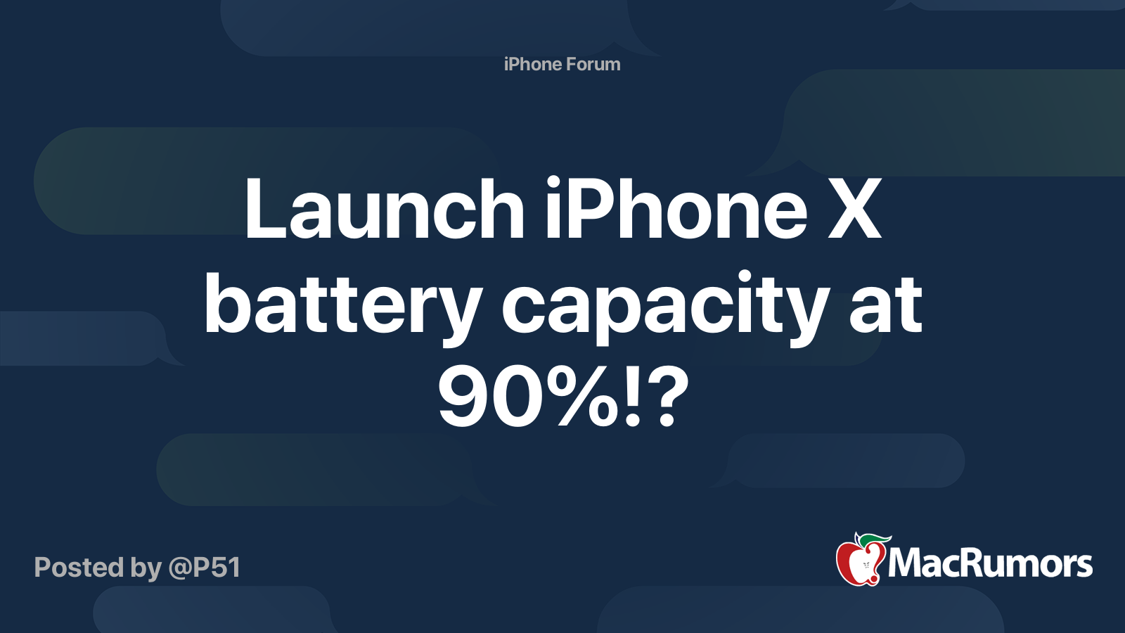 Launch iPhone X battery capacity at 90%!? | MacRumors Forums