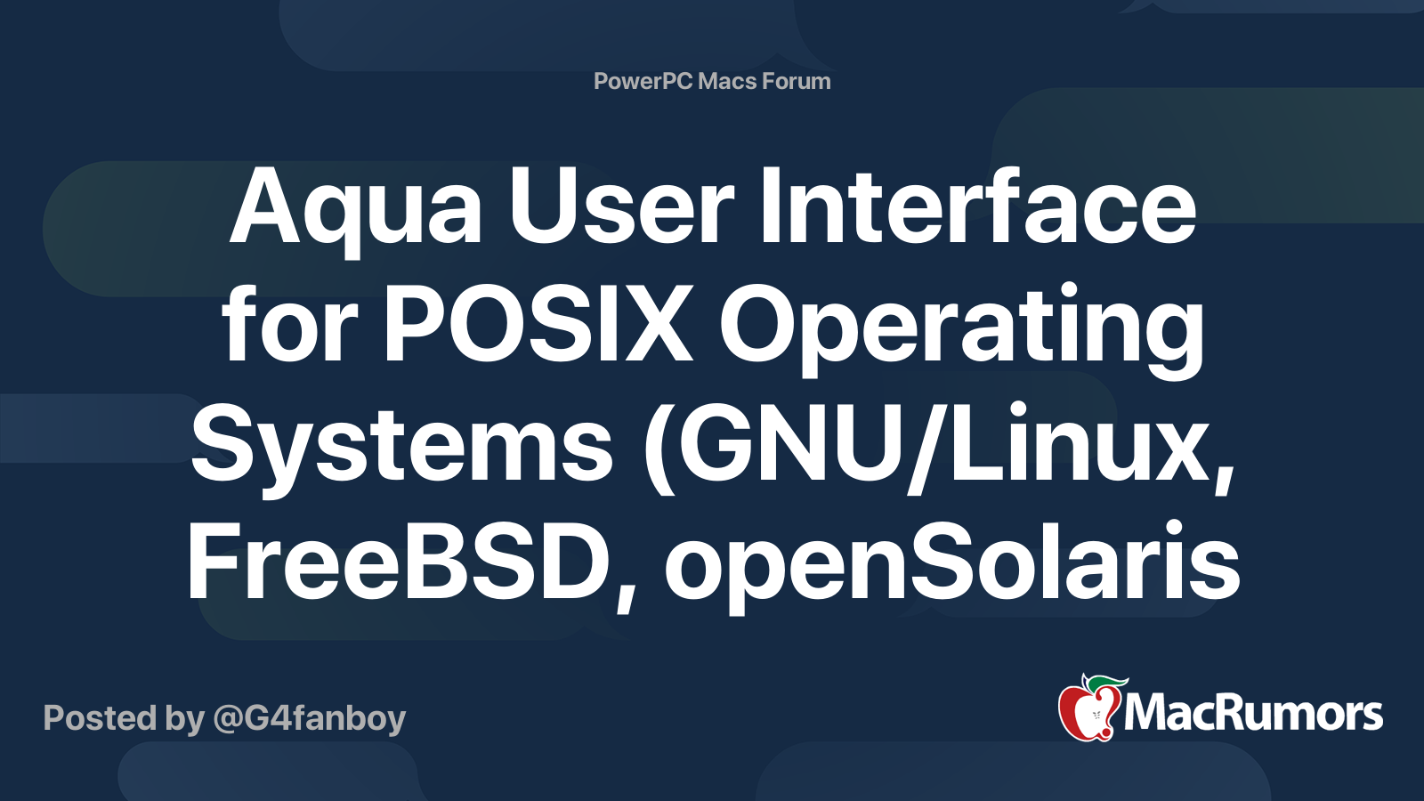 Aqua User Interface for POSIX Operating Systems (GNU/Linux, FreeBSD, openSolaris etc ...