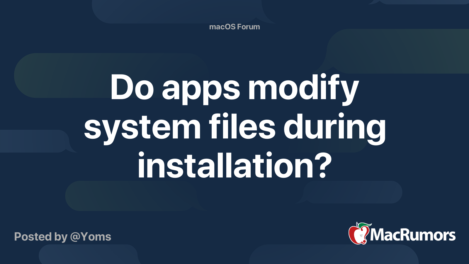 Do apps modify system files during installation? | MacRumors Forums