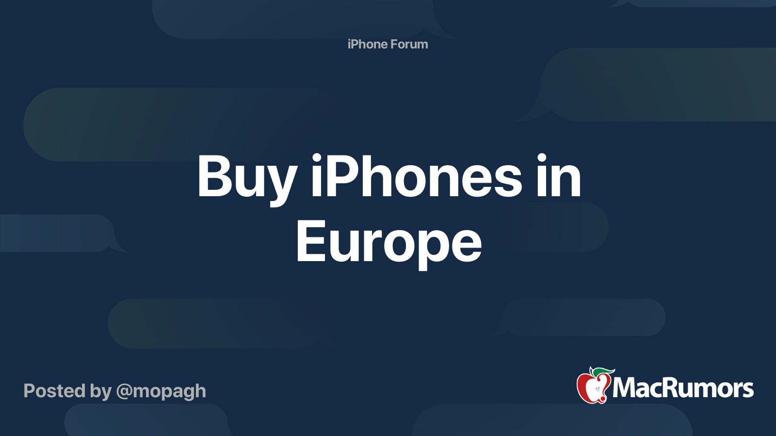 Buy iPhones in Europe | MacRumors Forums