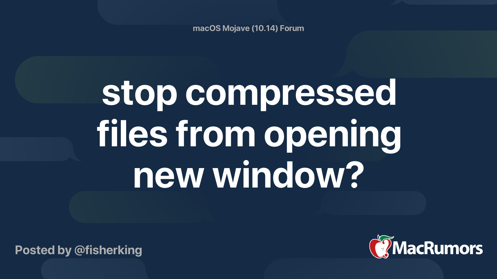 stop compressed files from opening new window? | MacRumors Forums