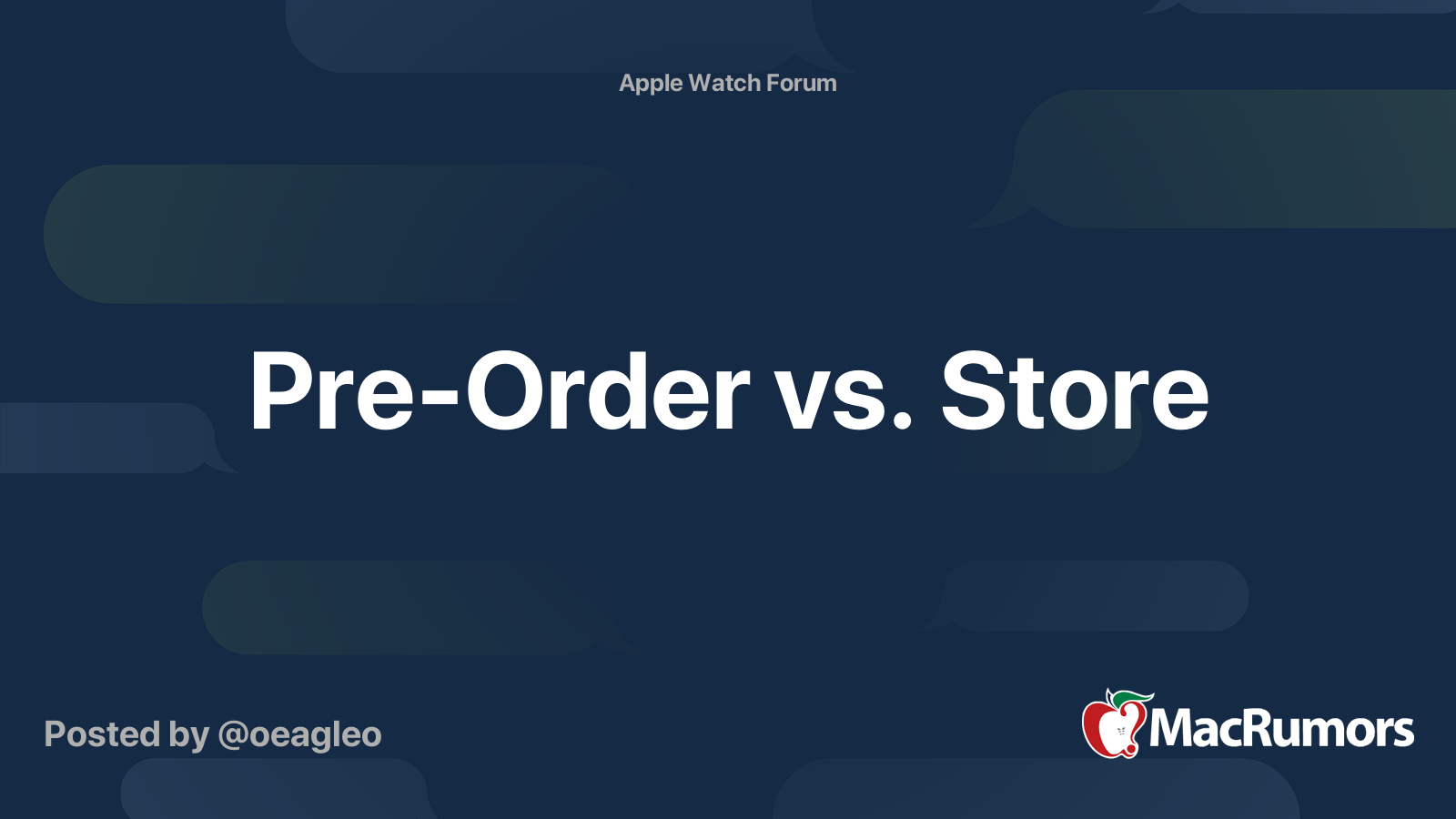 Pre-Order vs. Store | MacRumors Forums