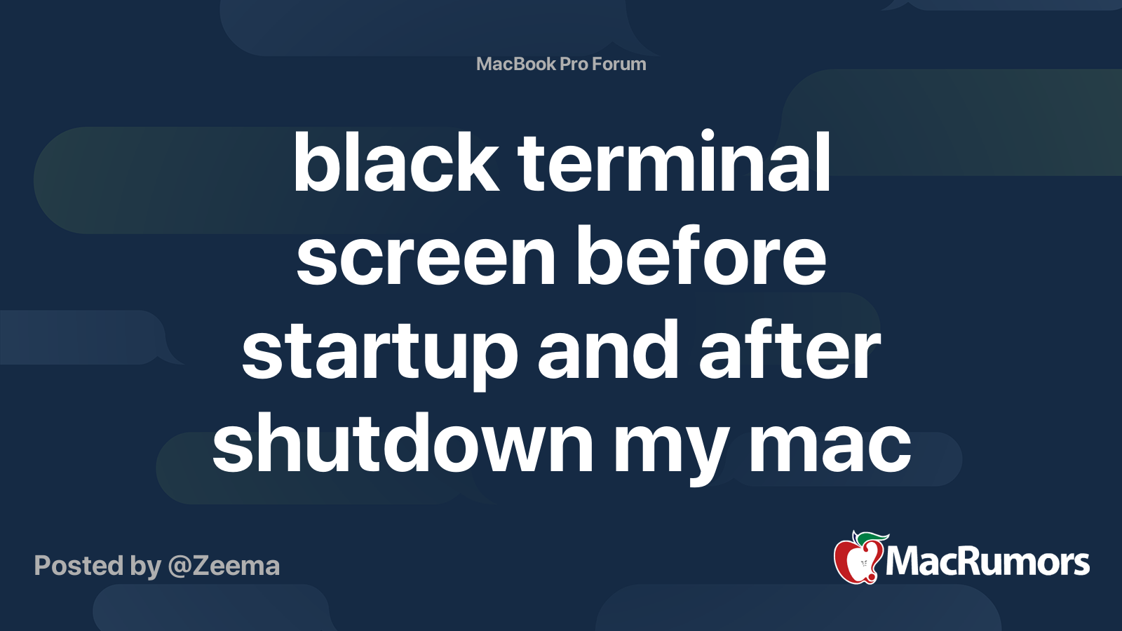 black terminal screen before startup and after shutdown my mac (after ...