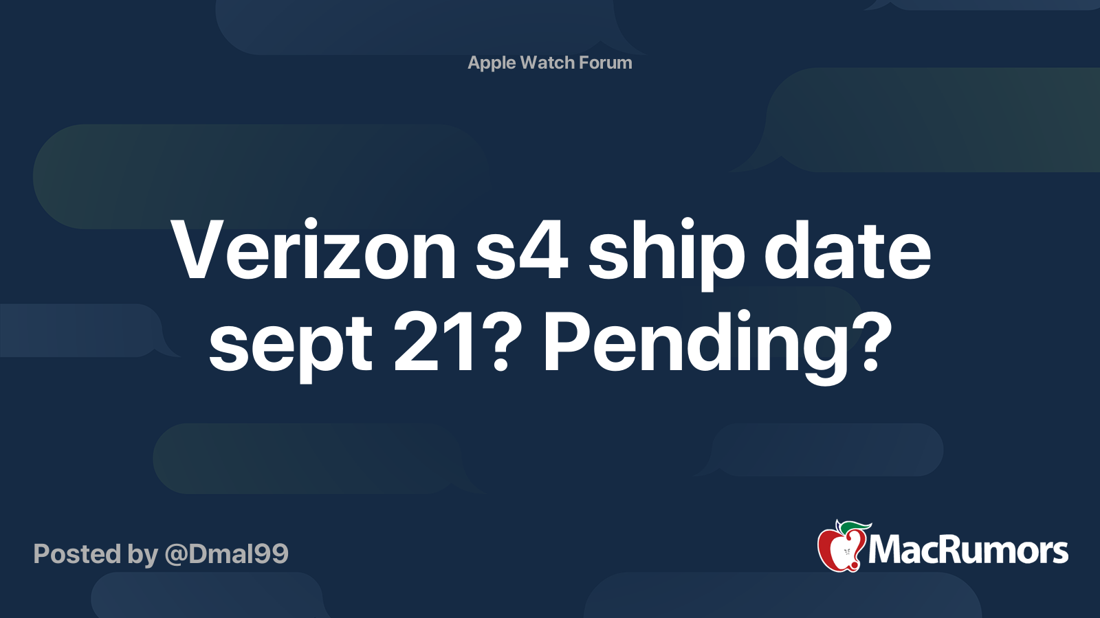 Verizon s4 ship date sept 21? Pending? | MacRumors Forums
