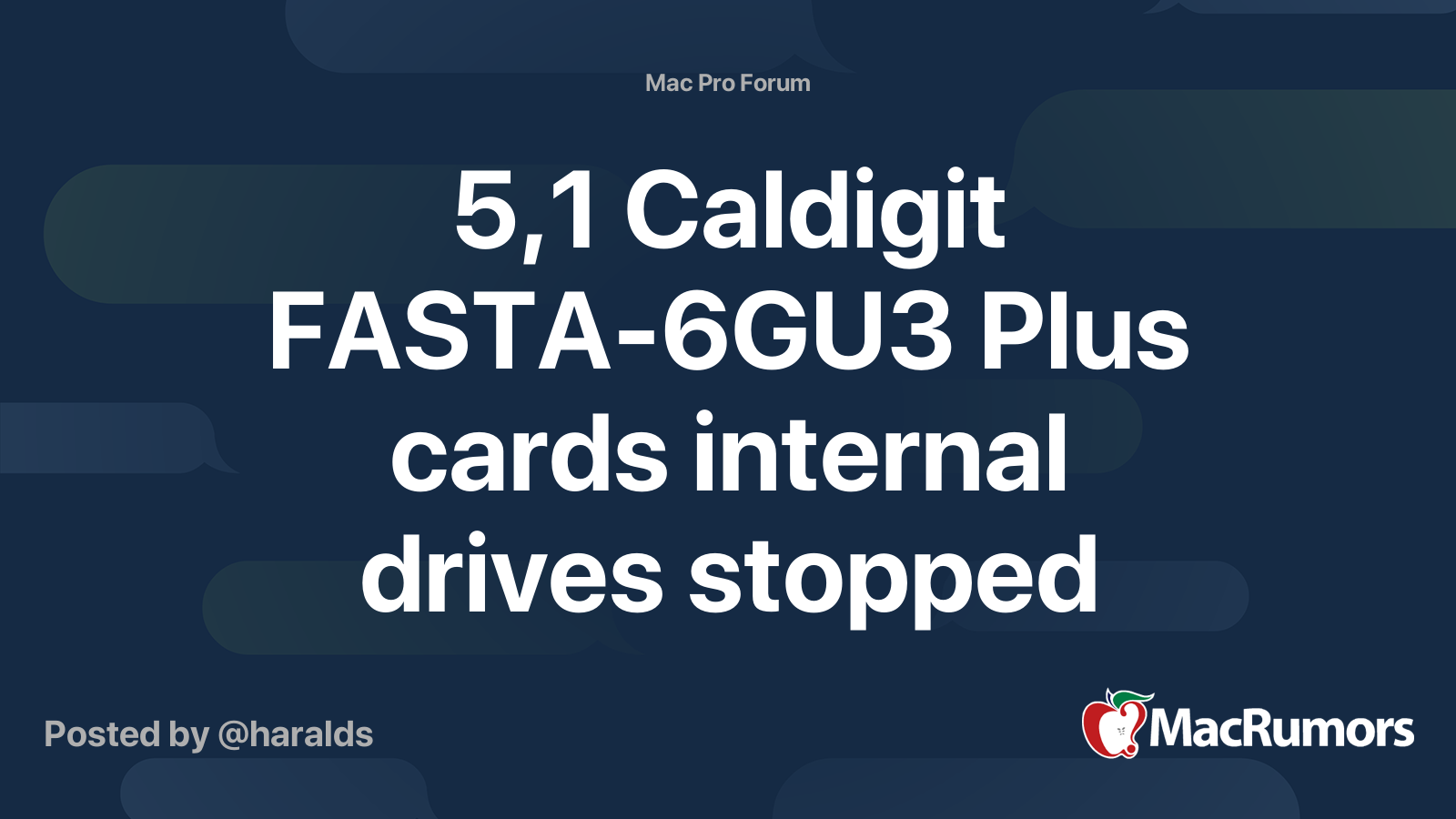 5,1 Caldigit FASTA-6GU3 Plus cards internal drives stopped enumerating ...