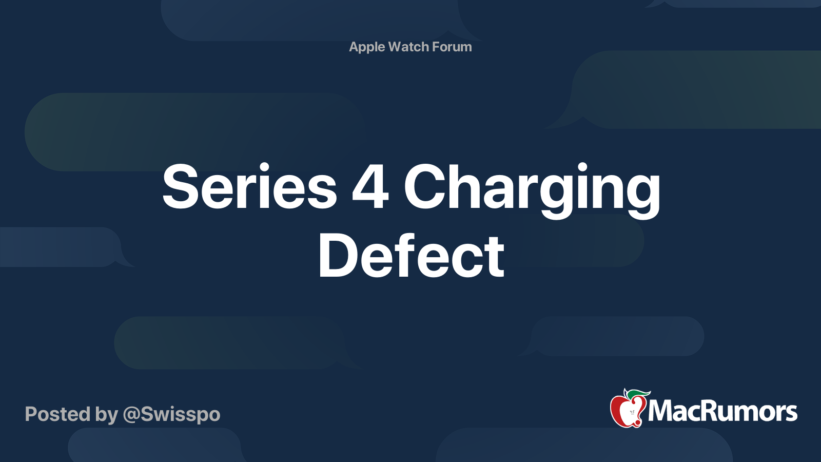 Series 4 Charging Defect | MacRumors Forums