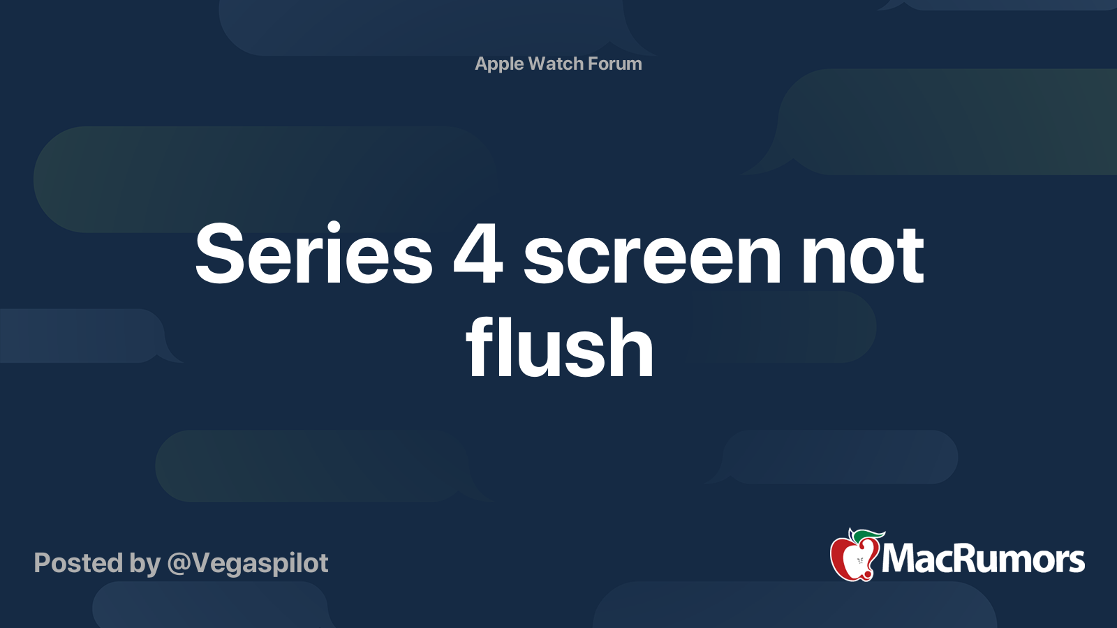 Series 4 screen not flush | MacRumors Forums