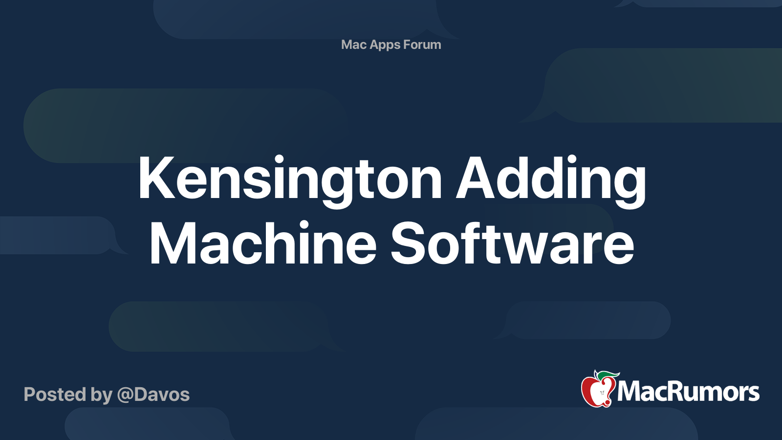 Kensington Adding Machine Software Macrumors Forums