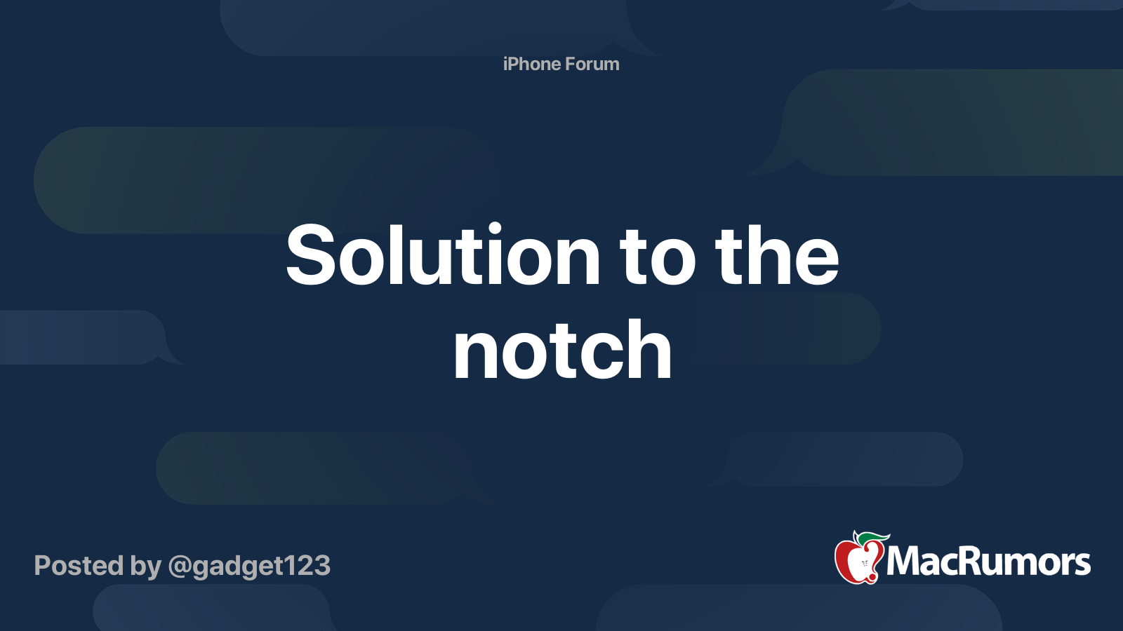 Solution to the notch | MacRumors Forums