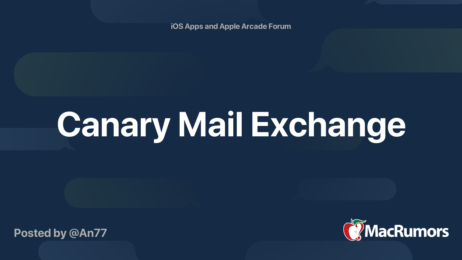 Canary Mail Exchange | MacRumors Forums