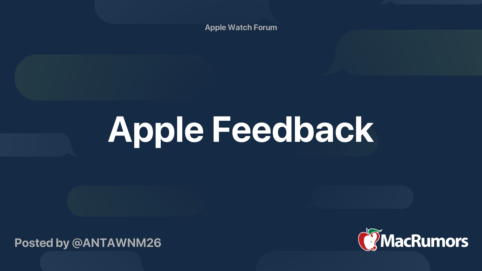 Apple Feedback | MacRumors Forums
