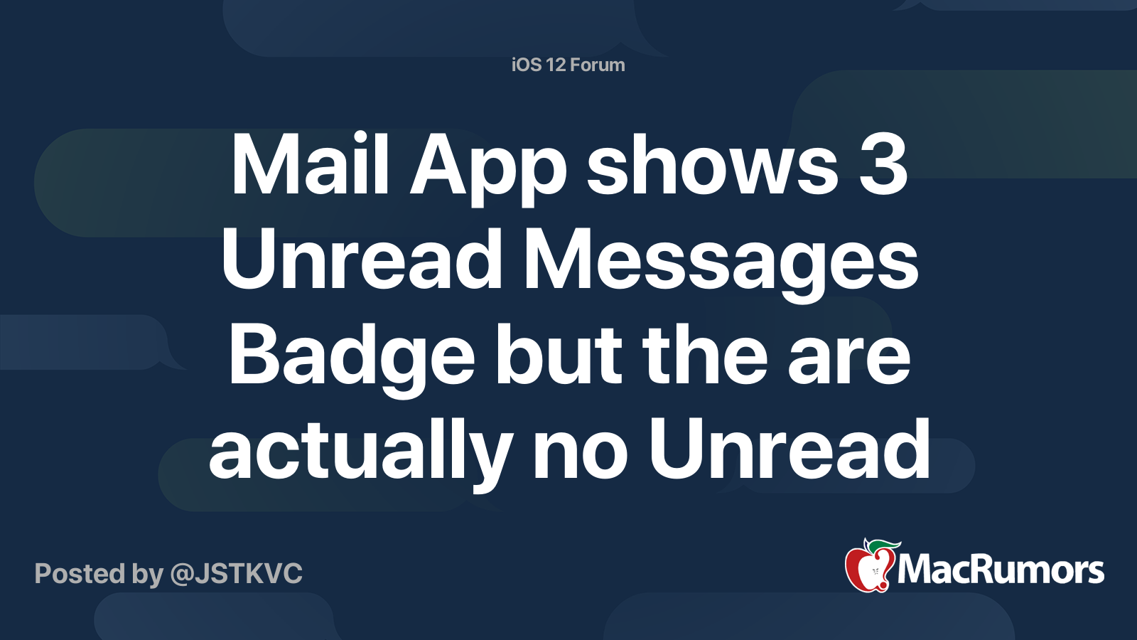 Mail App shows 3 Unread Messages Badge but the are actually no Unread ...