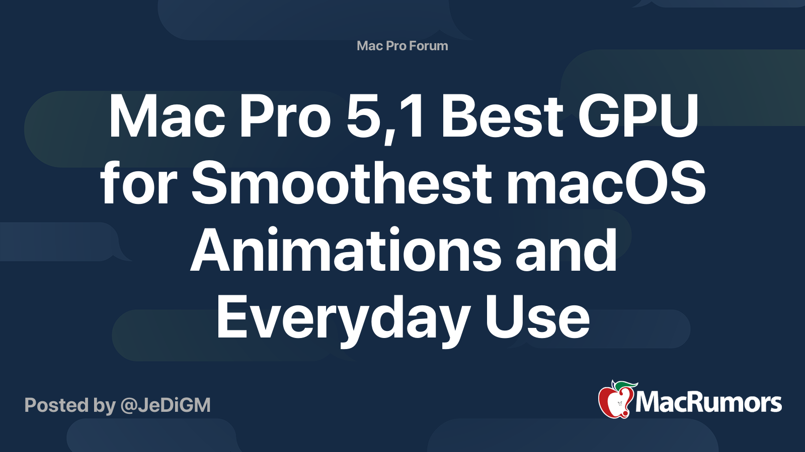 Mac Pro 5,1 Best GPU for Smoothest macOS Animations and Everyday Use ...