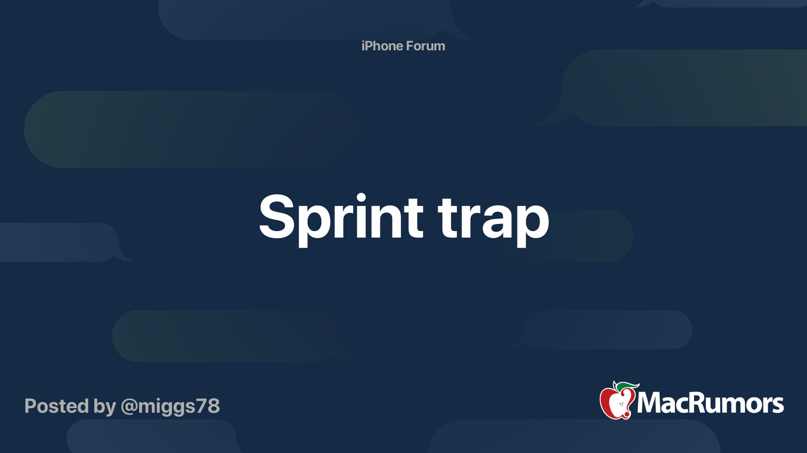 Sprint Trap Macrumors Forums