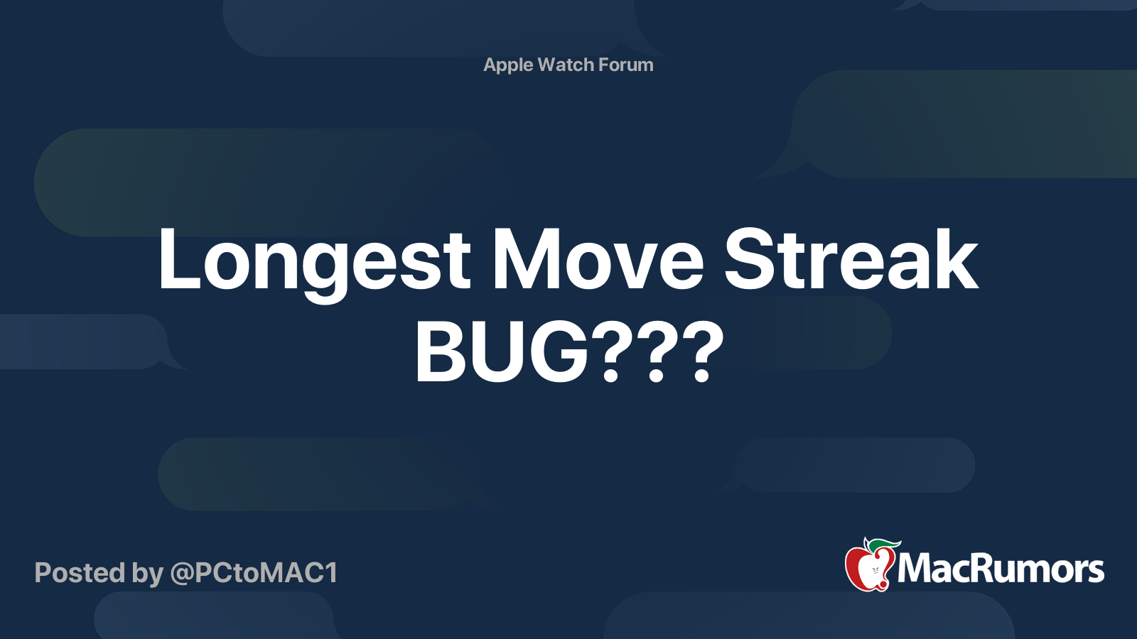 Longest Move Streak BUG??? | MacRumors Forums