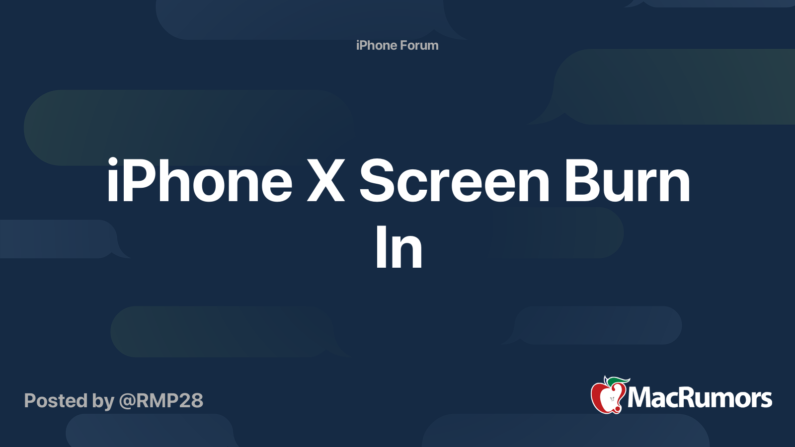 iPhone X Screen Burn In | MacRumors Forums