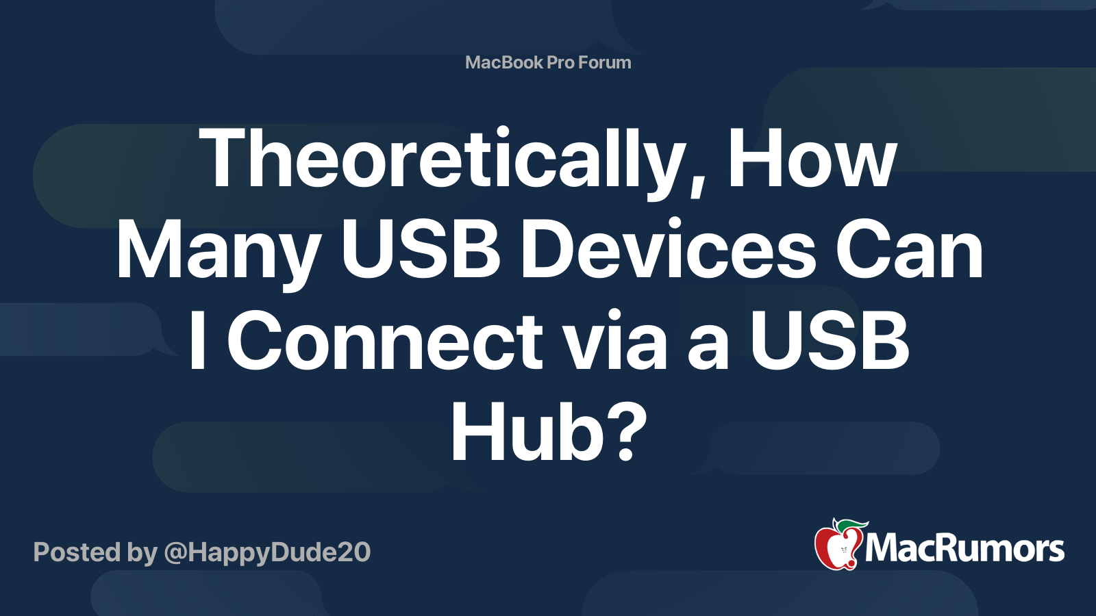 Theoretically, How Many USB Devices Can I Connect via a USB Hub ...