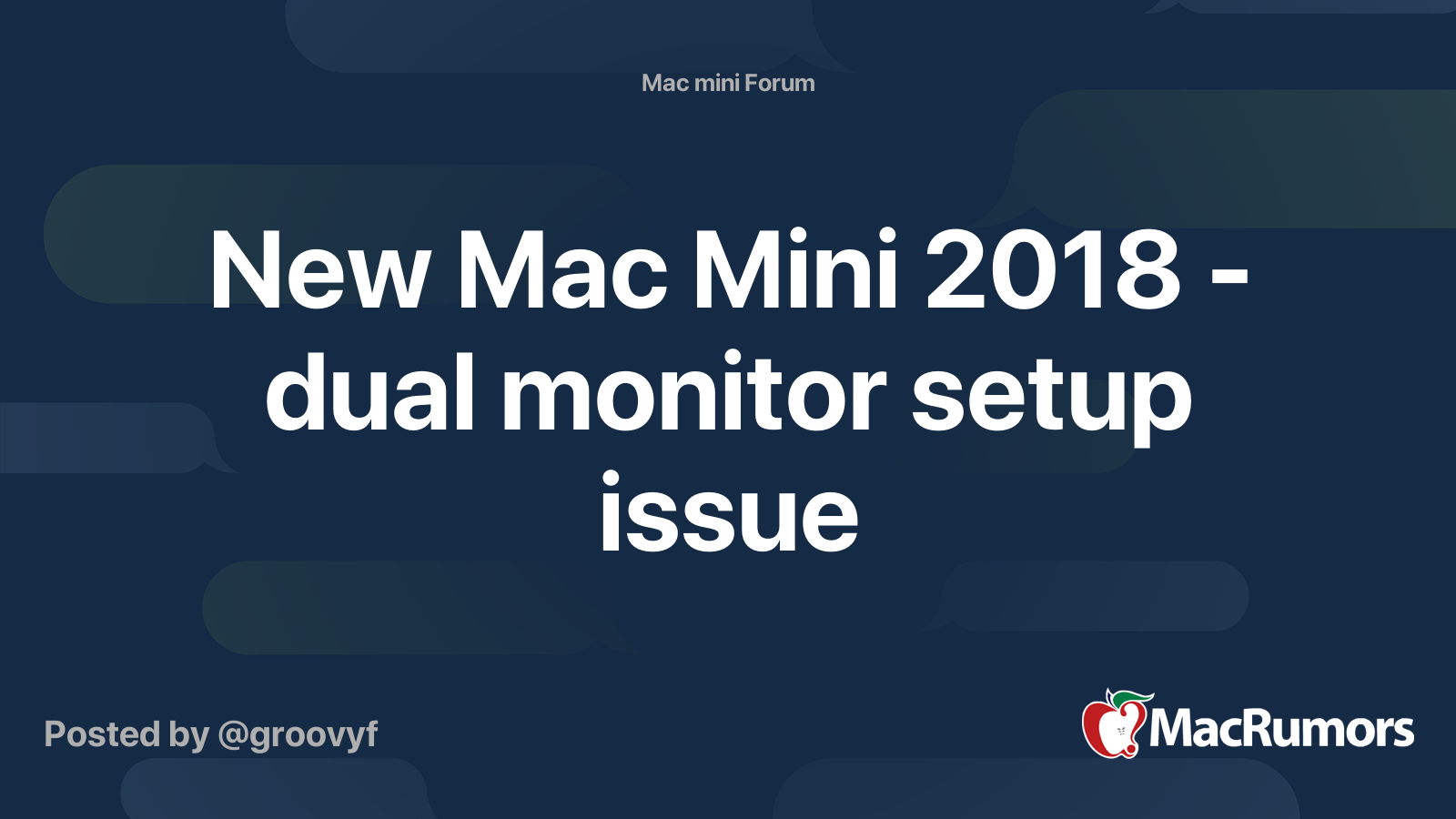 New Mac Mini 2018 - dual monitor setup issue | MacRumors Forums