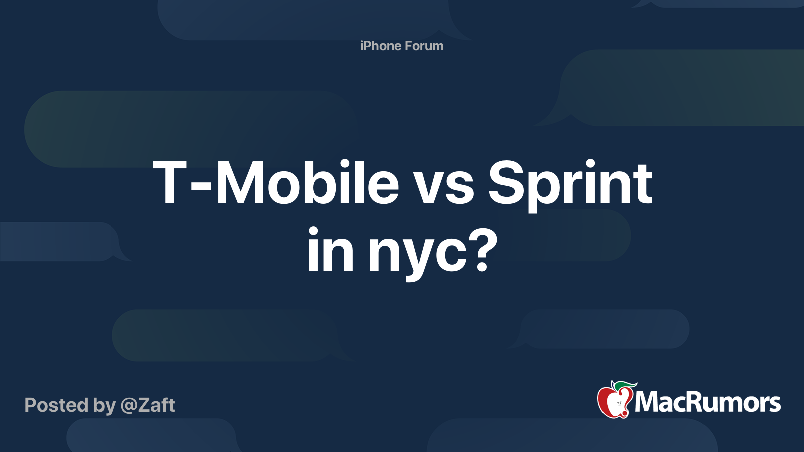 T Mobile Vs Sprint In Nyc Macrumors Forums