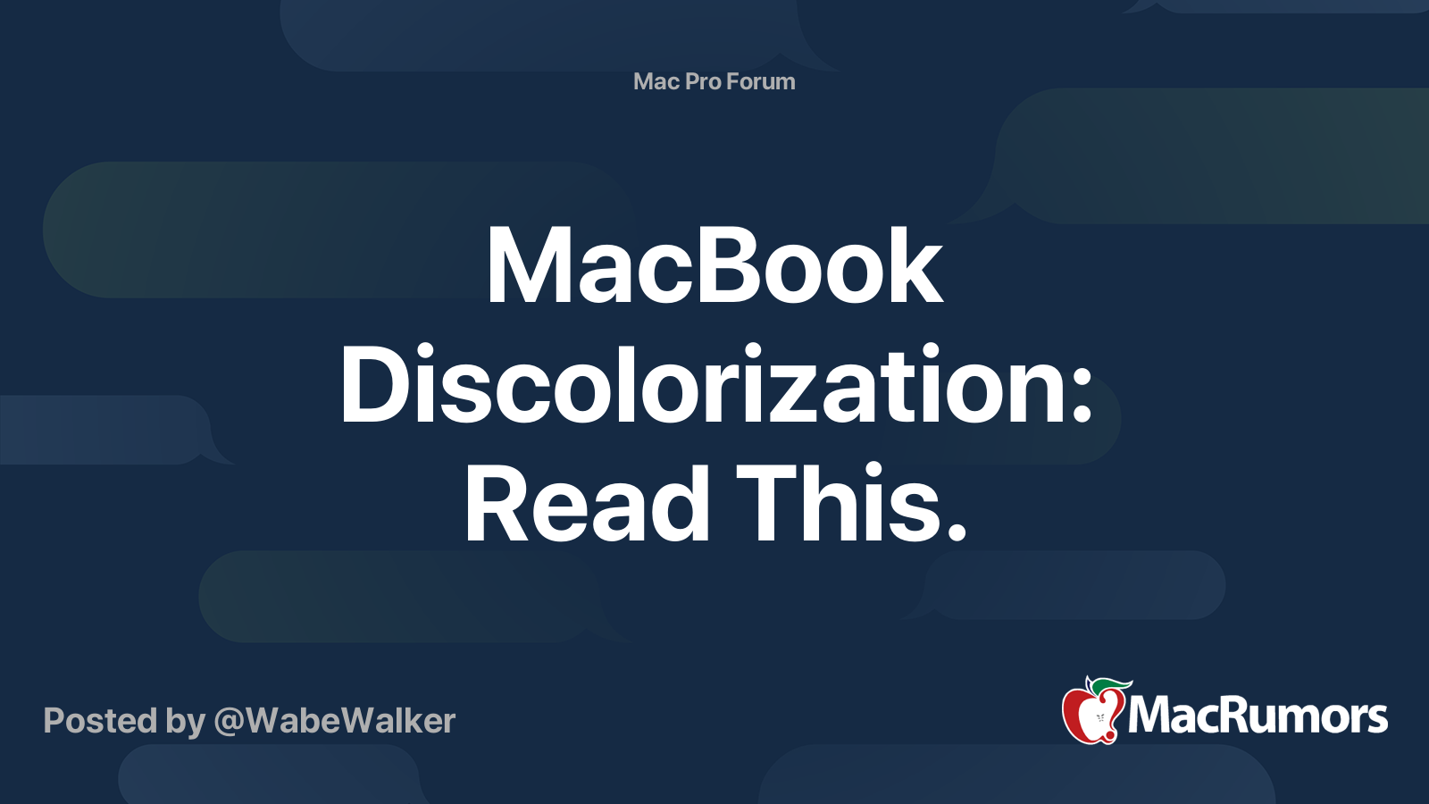 MacBook Discolorization: Read This. | MacRumors Forums
