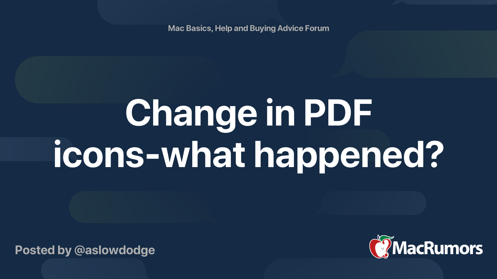 Change in PDF icons-what happened? | MacRumors Forums