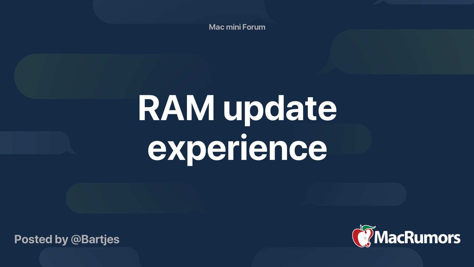 RAM update experience | MacRumors Forums