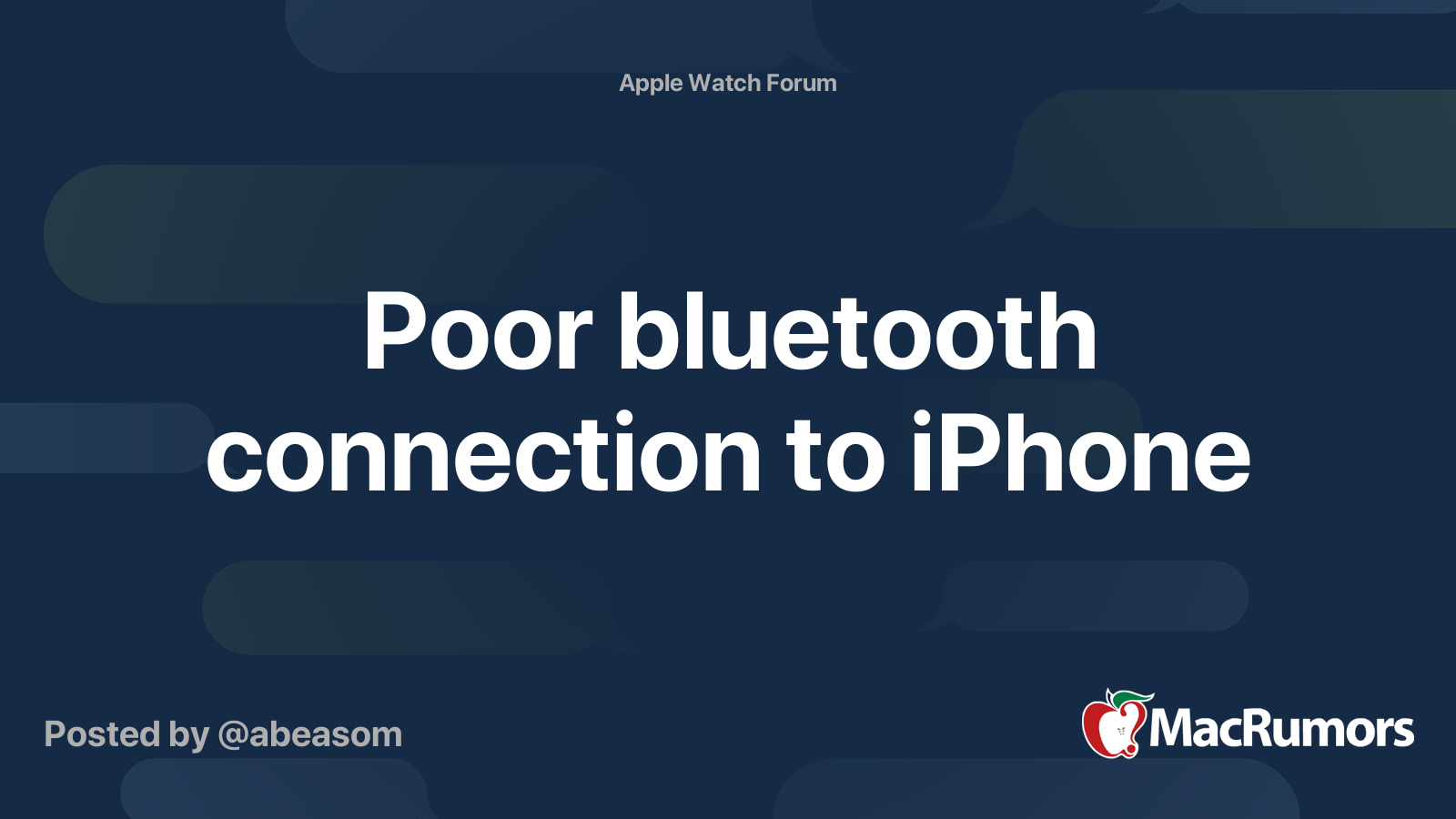 Poor bluetooth connection to iPhone | MacRumors Forums