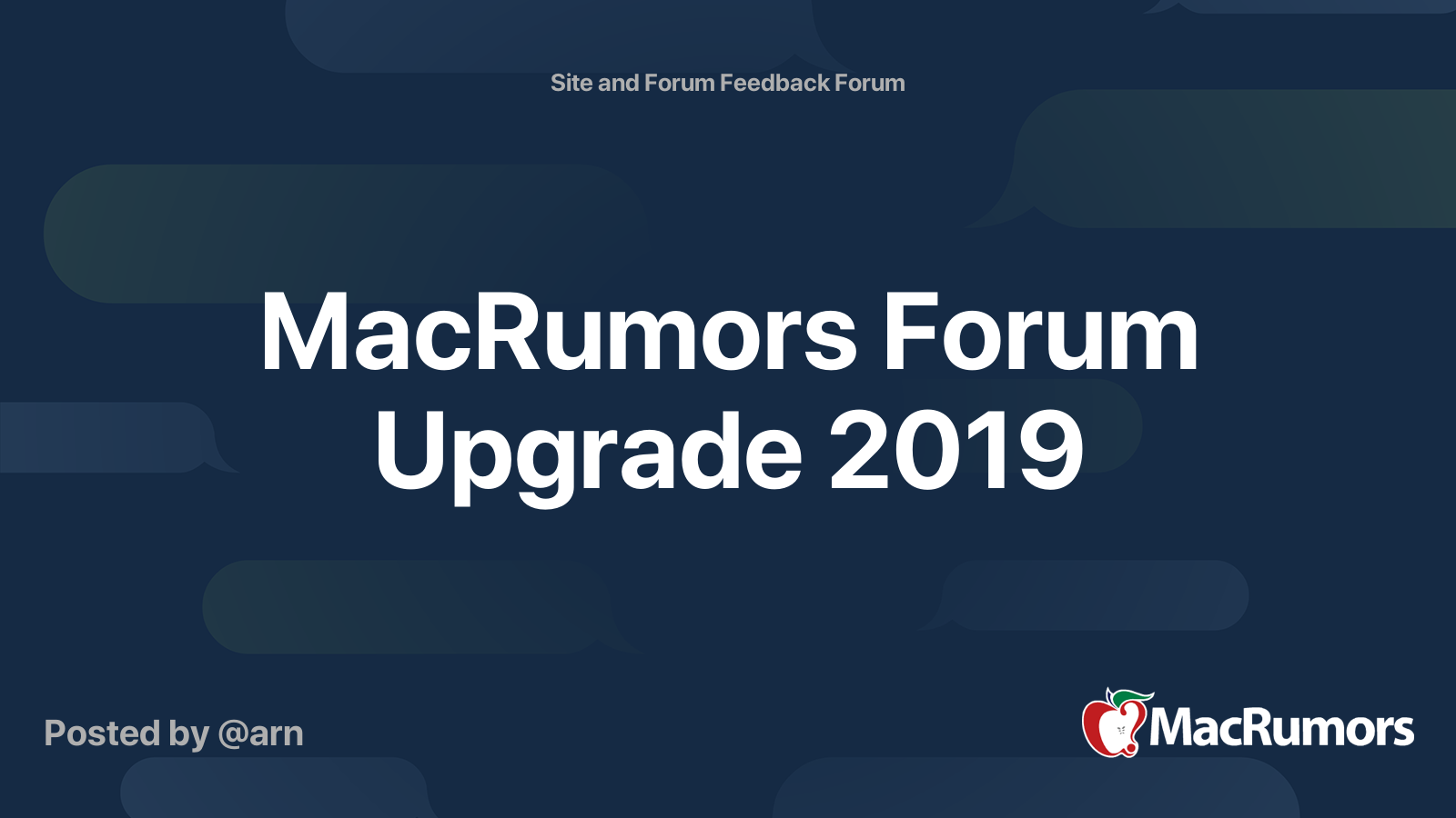 MacRumors Forum Upgrade 2019 | MacRumors Forums
