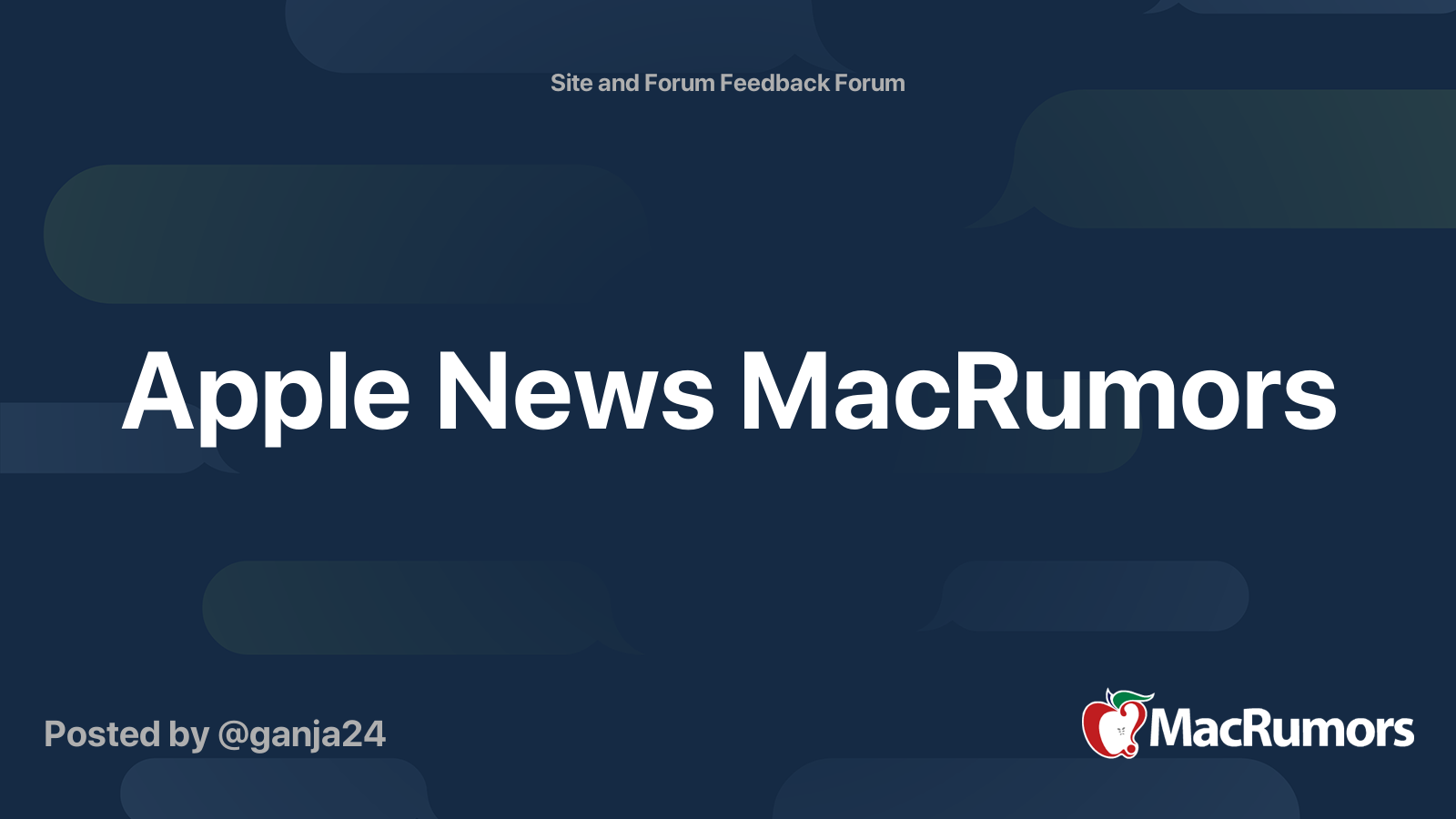 Apple News MacRumors | MacRumors Forums