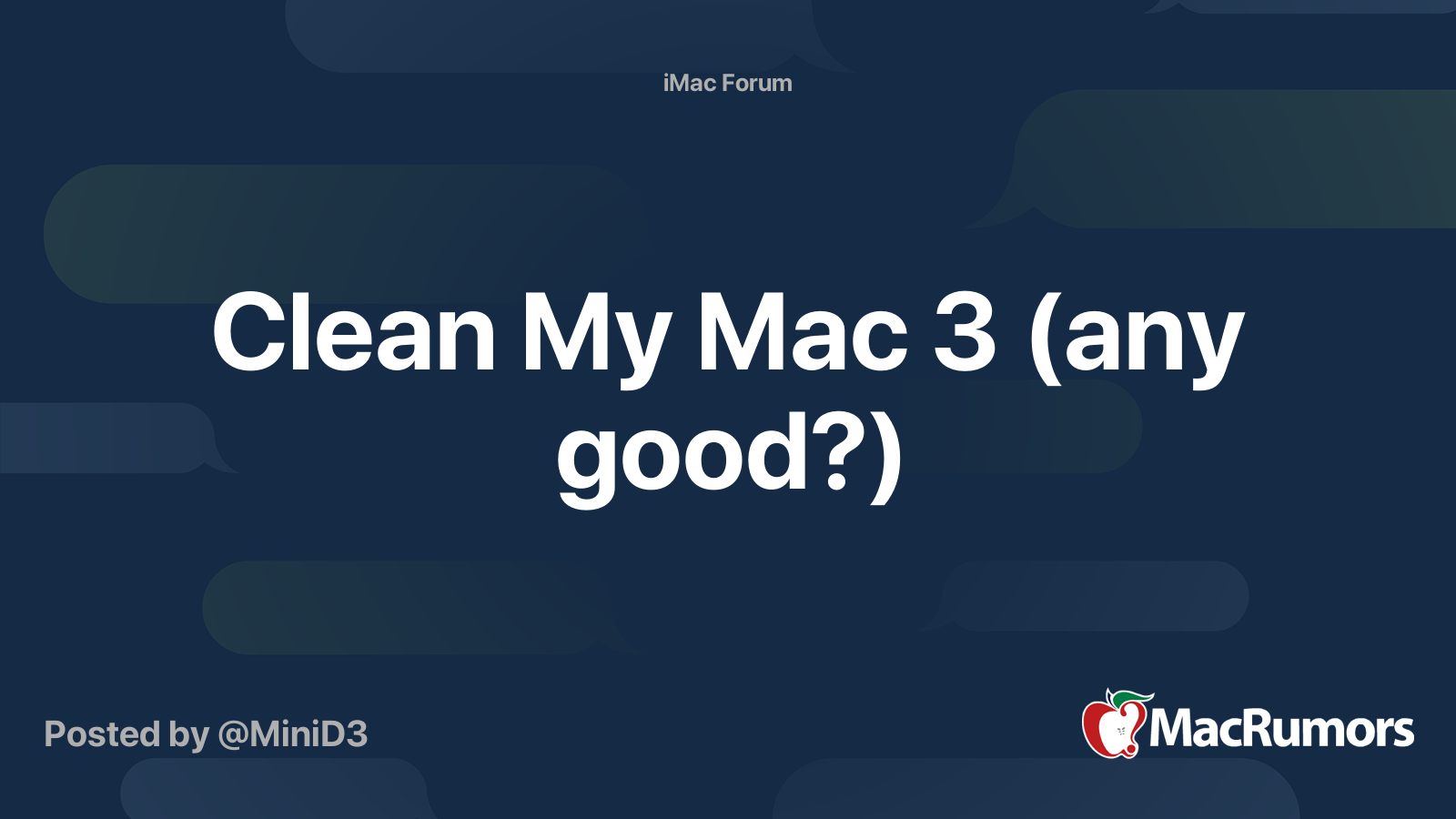 Clean My Mac 3 (any good?) | MacRumors Forums