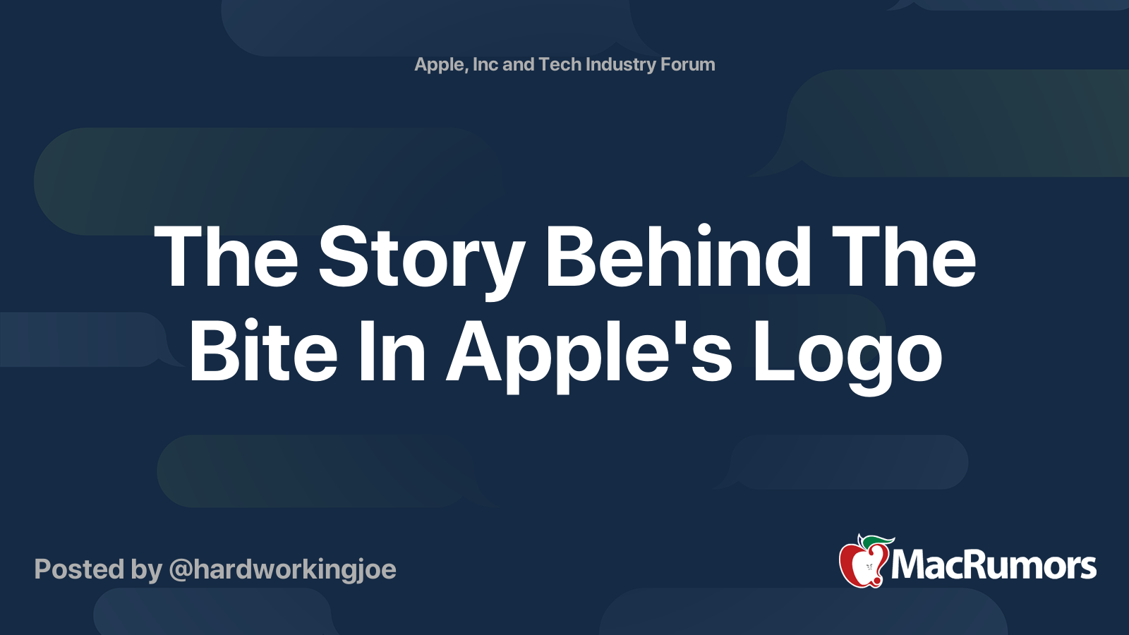 The Story Behind The Bite In Apple's Logo | MacRumors Forums