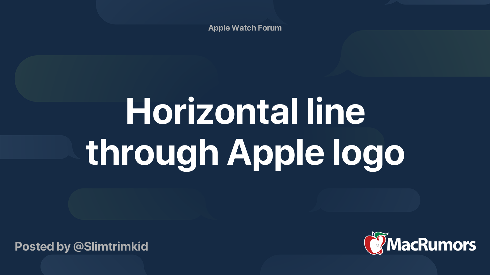 Horizontal line through Apple logo | MacRumors Forums