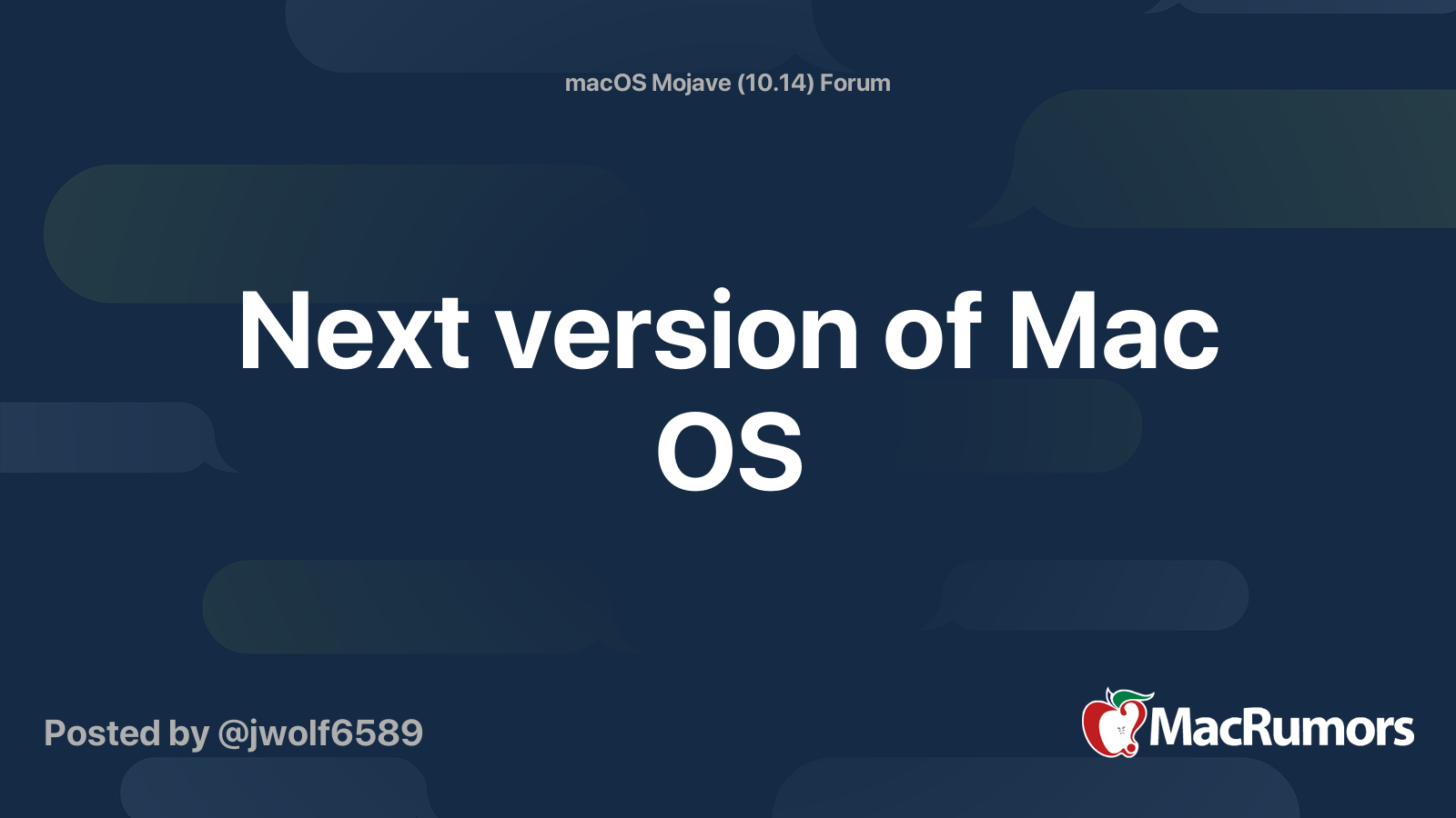 Next version of Mac OS | MacRumors Forums