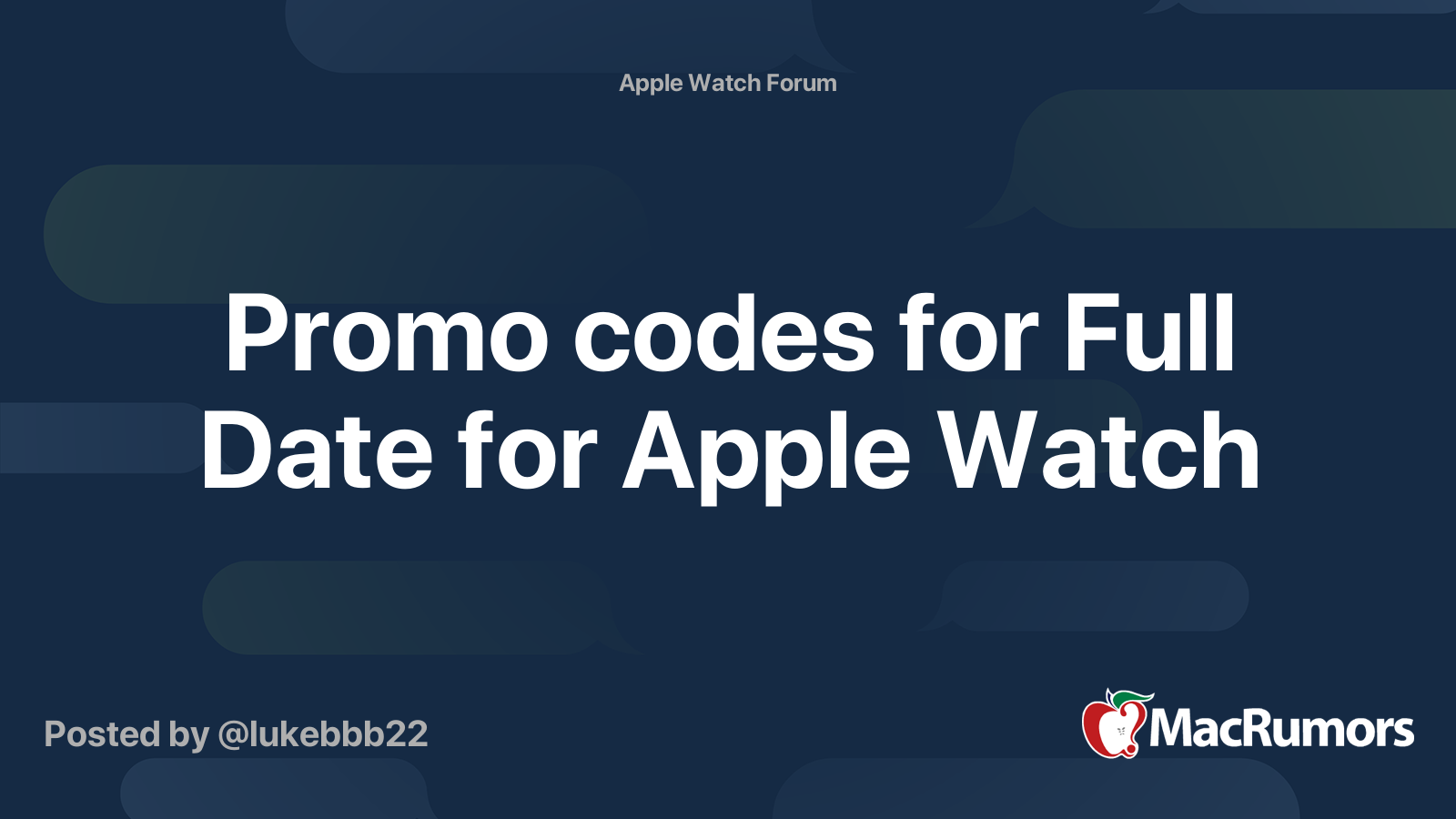 Promo codes for Full Date for Apple Watch | MacRumors Forums