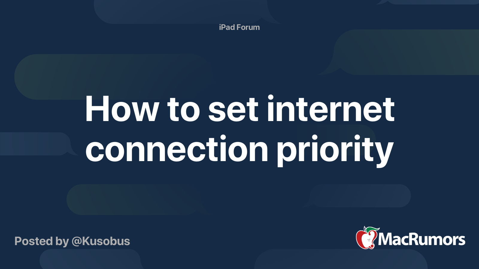 How to set internet connection priority | MacRumors Forums
