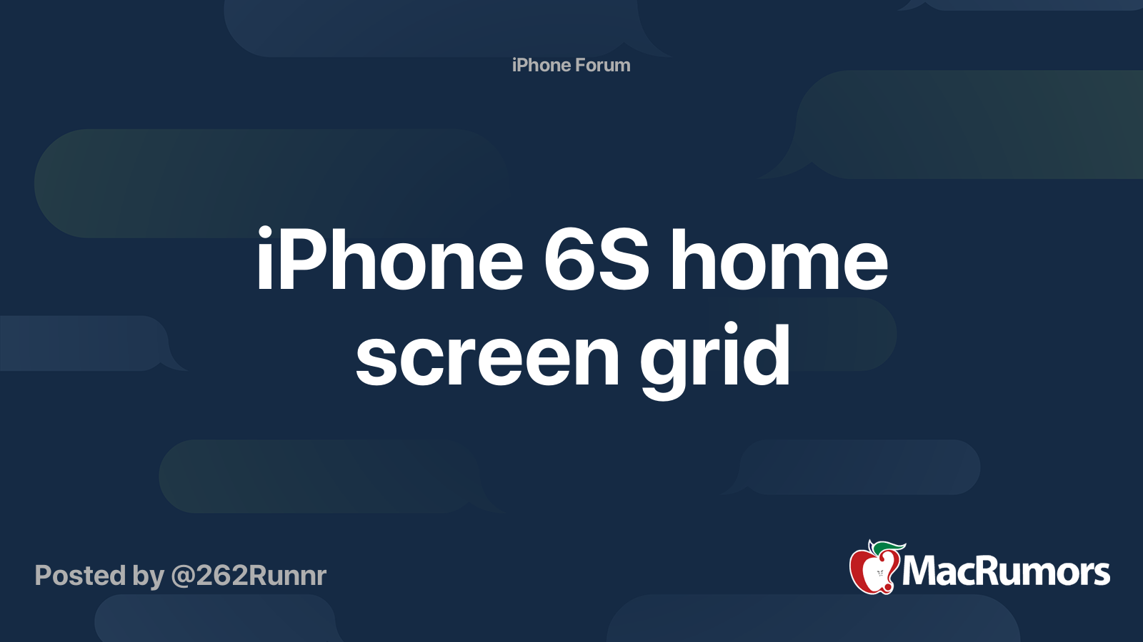 iPhone 6S home screen grid | MacRumors Forums