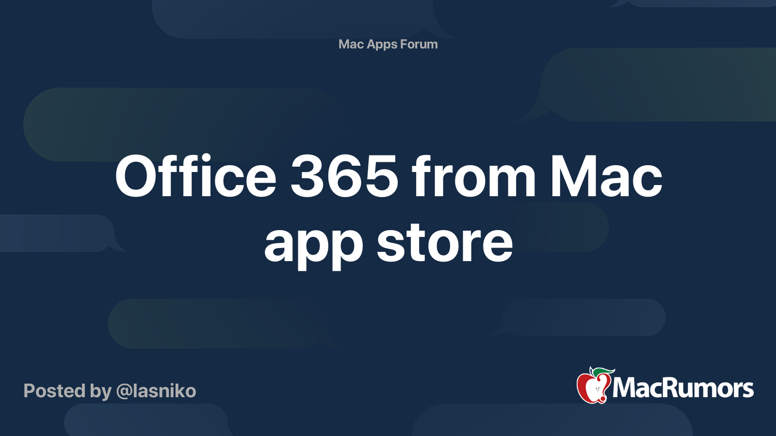 Office 365 from Mac app store | MacRumors Forums