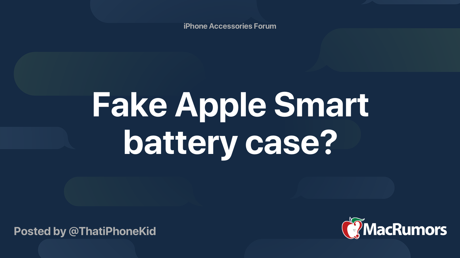 Fake Apple Smart battery case? | MacRumors Forums