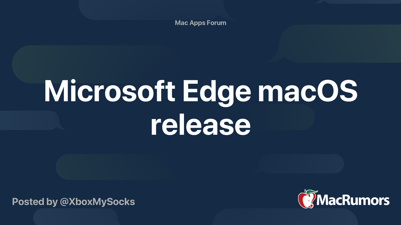 Microsoft Edge macOS release | MacRumors Forums