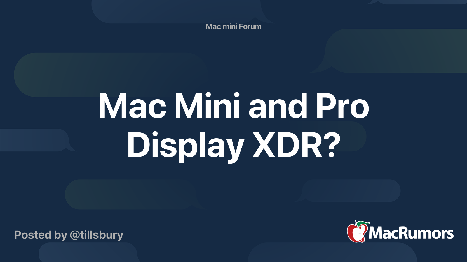 Mac Mini and Pro Display XDR? | MacRumors Forums