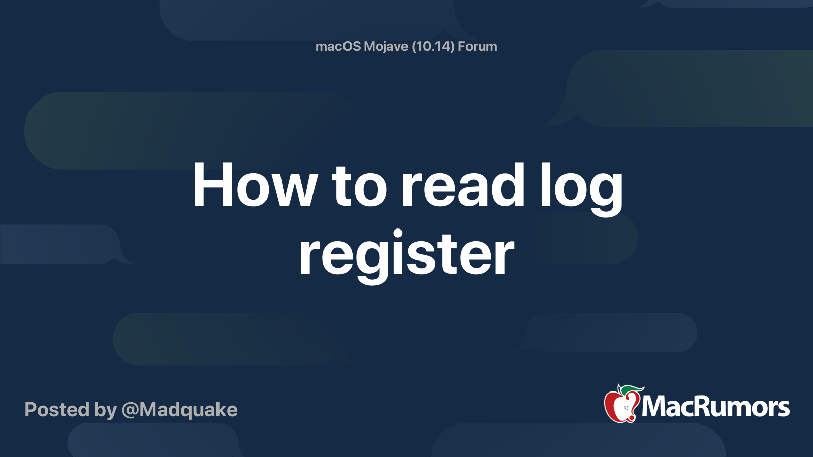 How to read log register | MacRumors Forums
