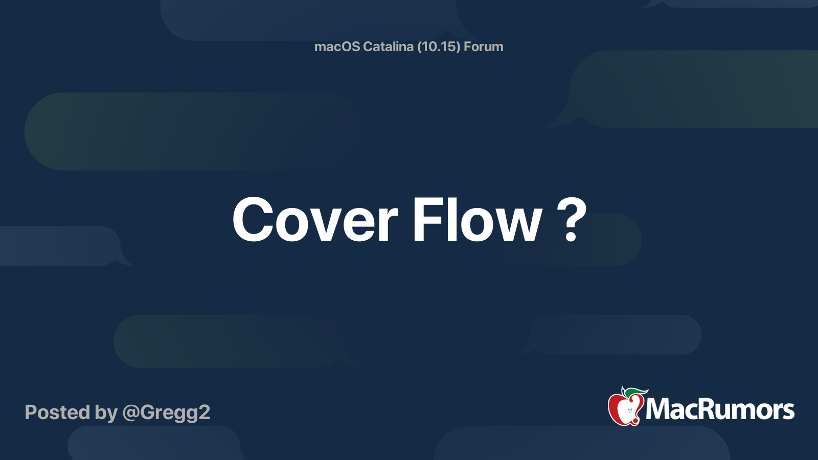 Cover Flow ? | MacRumors Forums