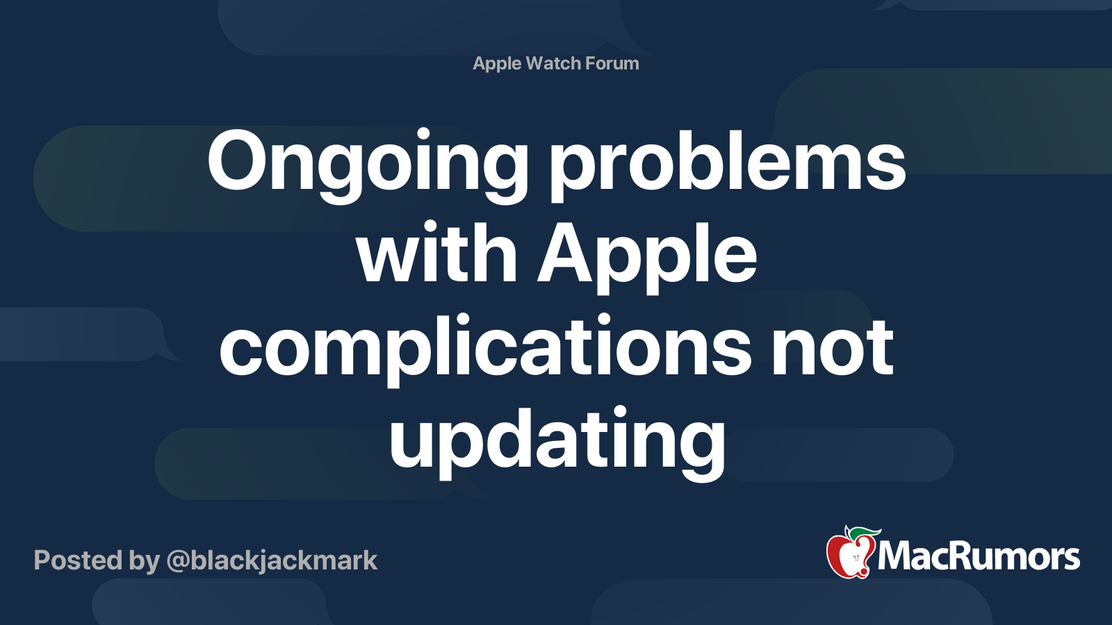 Ongoing problems with Apple complications not updating | MacRumors Forums